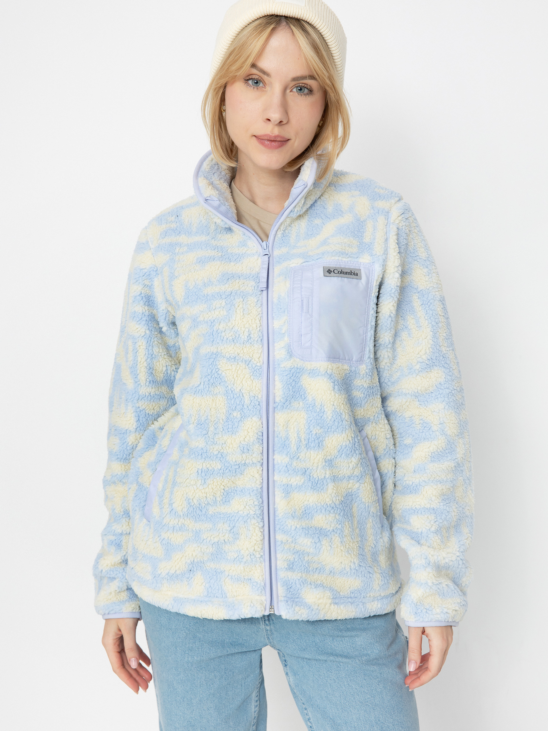 Columbia Fleece West Bend Print Full Zip II Wmn - blue (snowdrift highl)