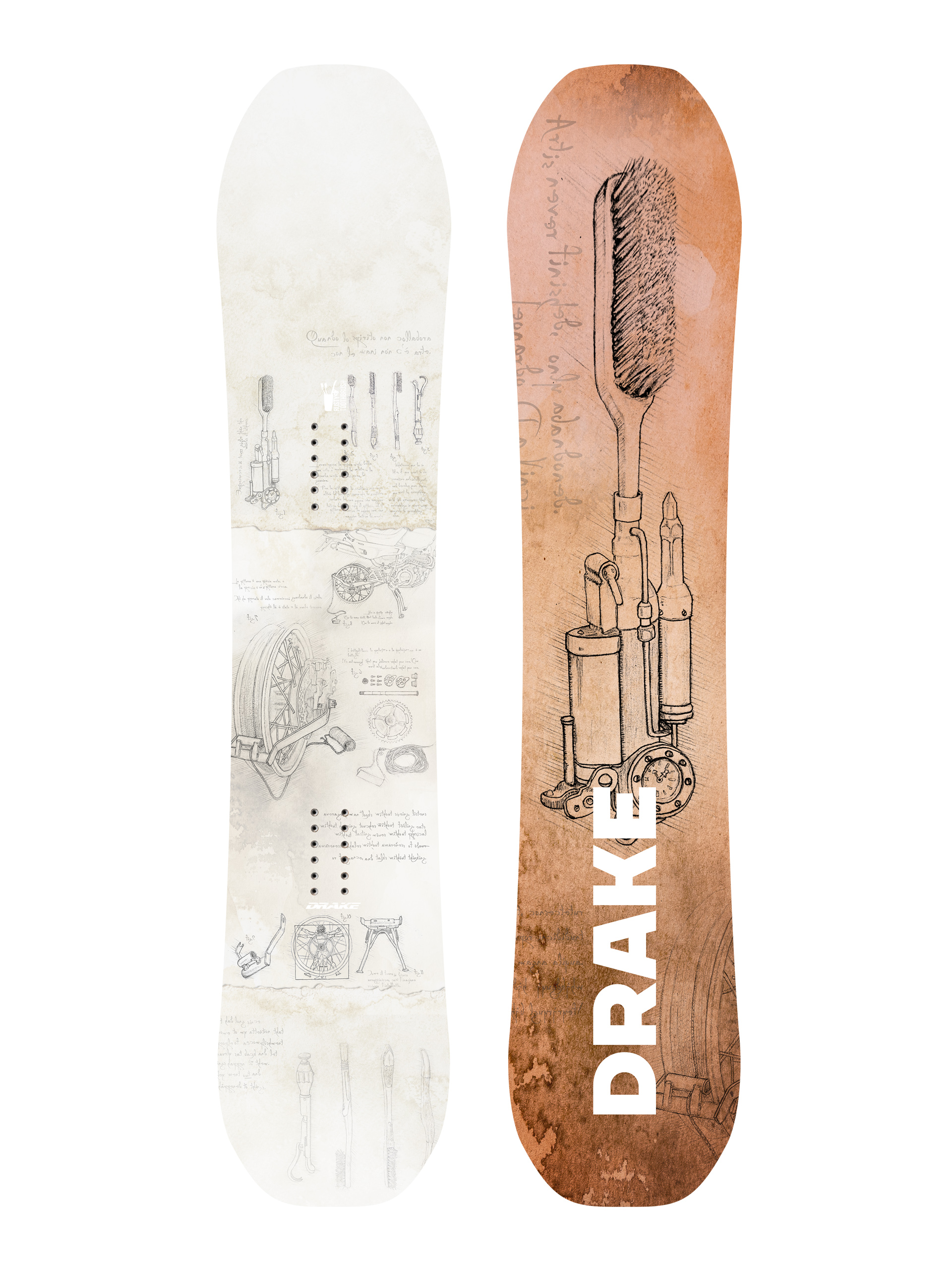 Drake Snowboard Battle Rusty - white, grey