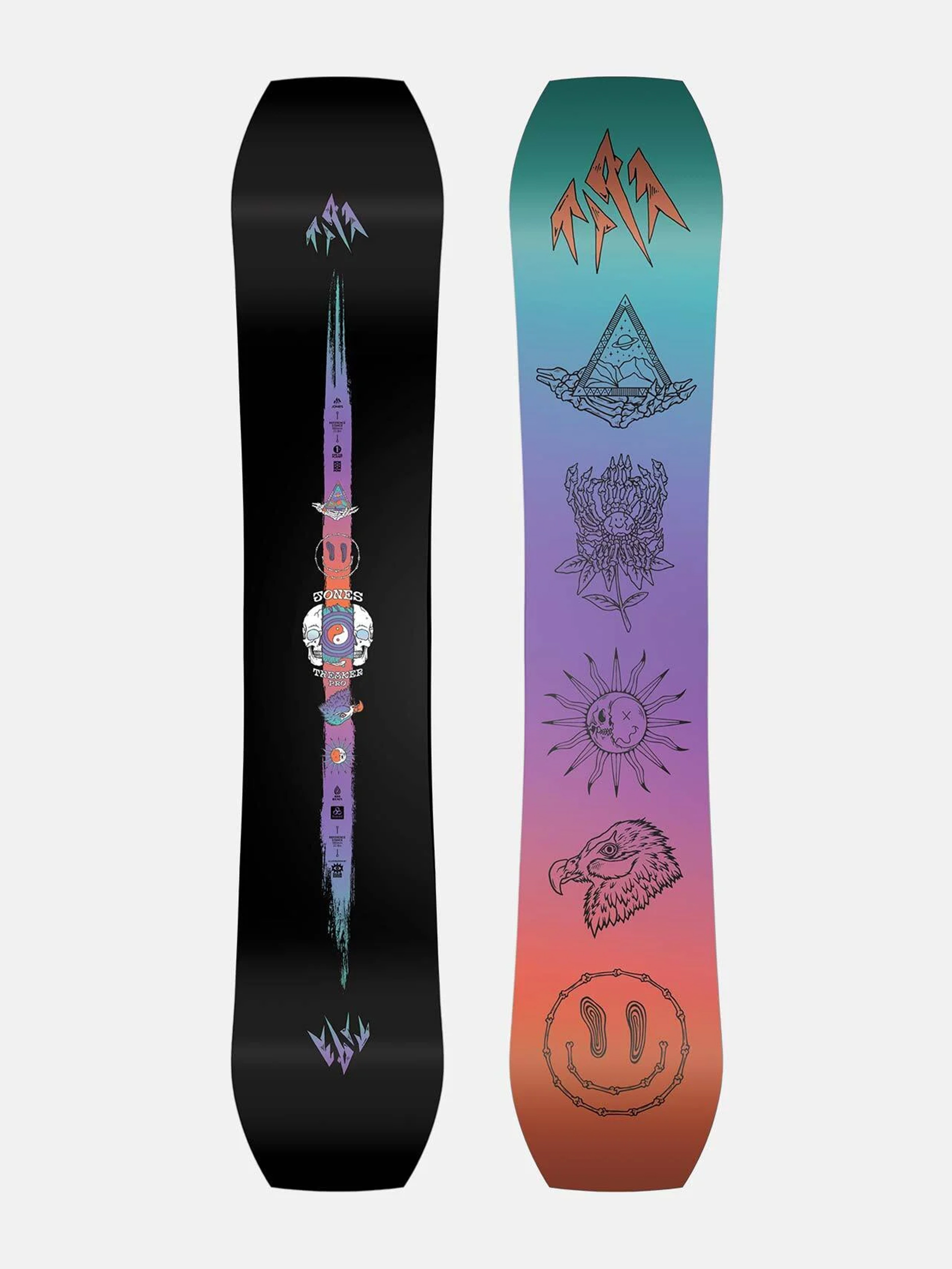 Jones Snowboards Snowboard Tweaker Pro - black (teal/purple/orange)