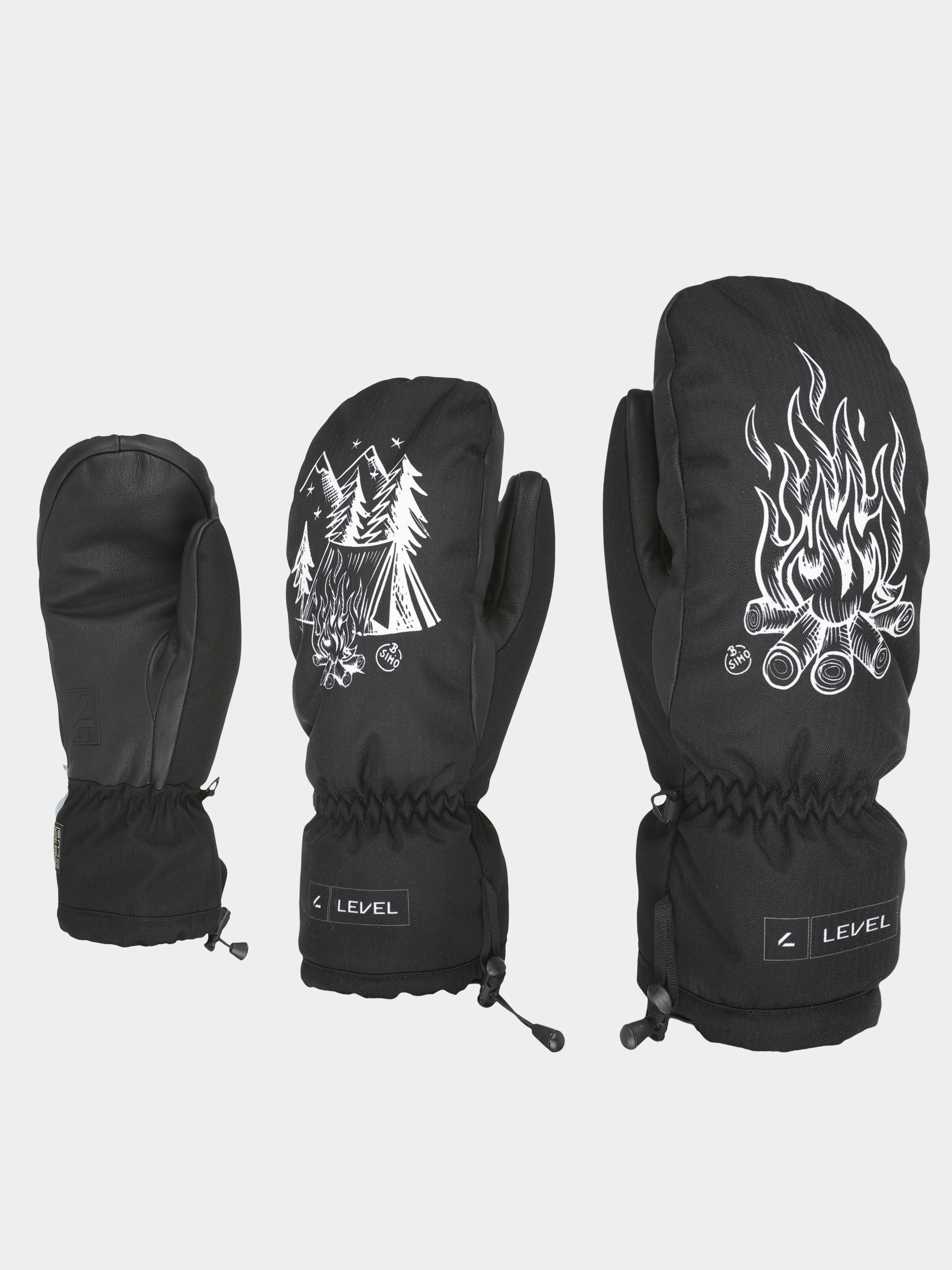 Level Gloves Soul Mitt - black (black white)