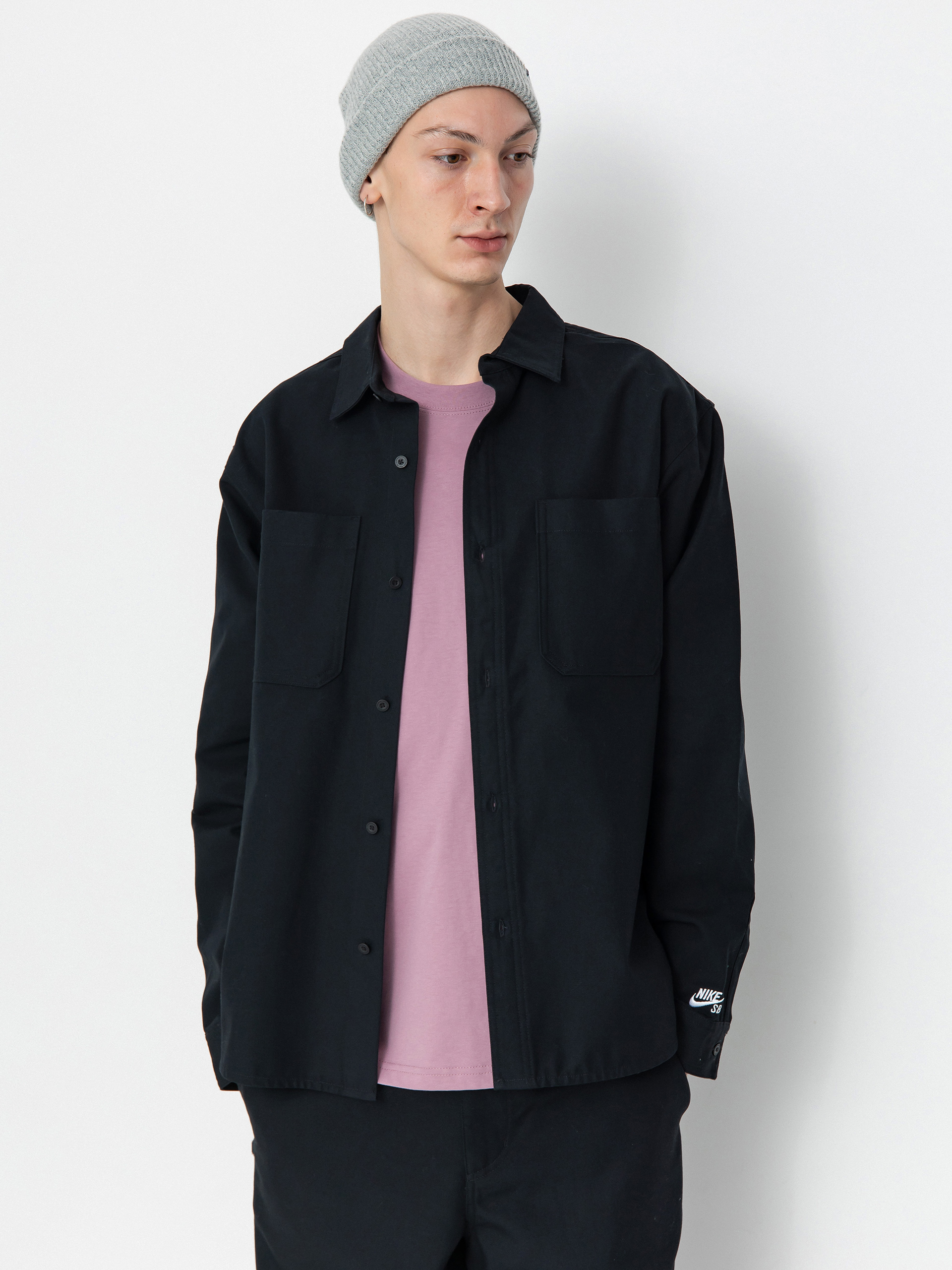 Nike SB Shirt Essential Woven - black (black/white)