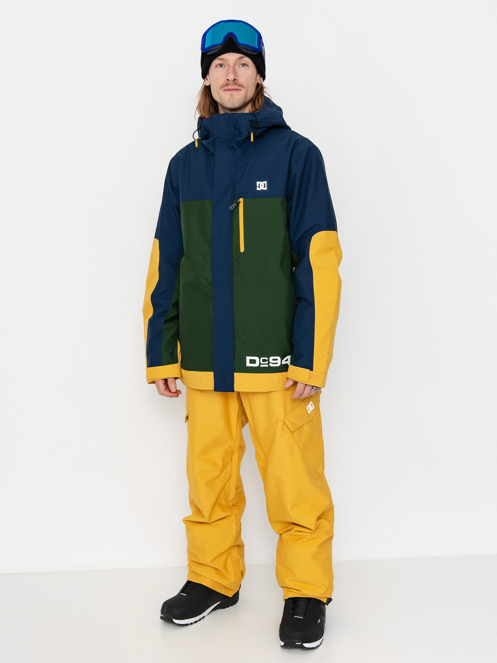 DC Snowboard jacket Defiant - green, multicolor (dress blues)