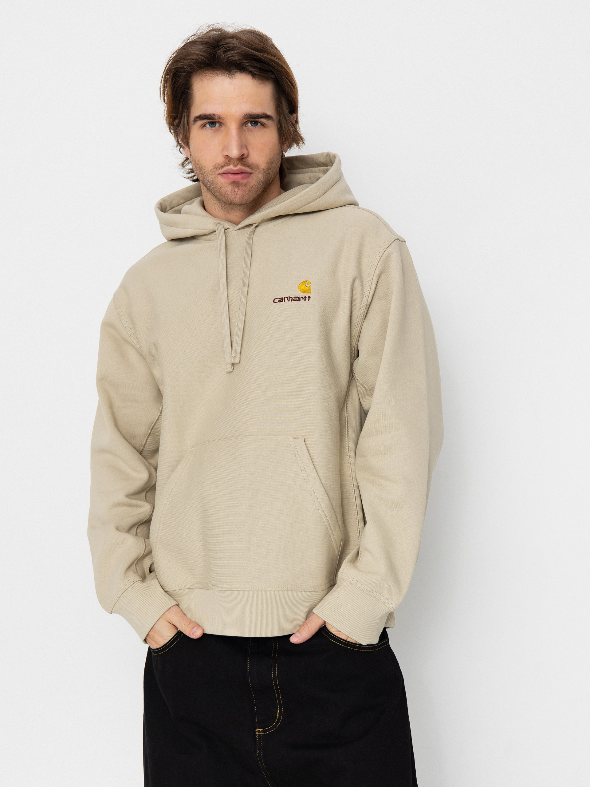 Carhartt WIP American Script HD Hoodie - beige (fleur de sel)