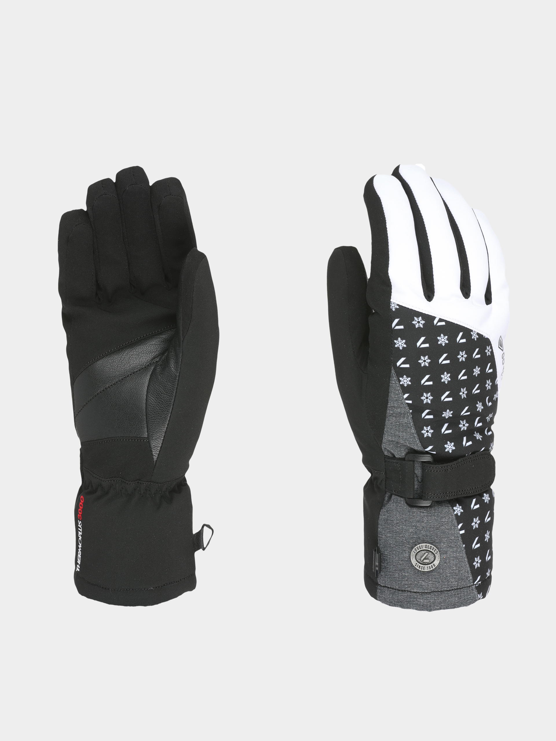 Level Gloves Eclypse Gore Tex Wmn - white, black (pattern)