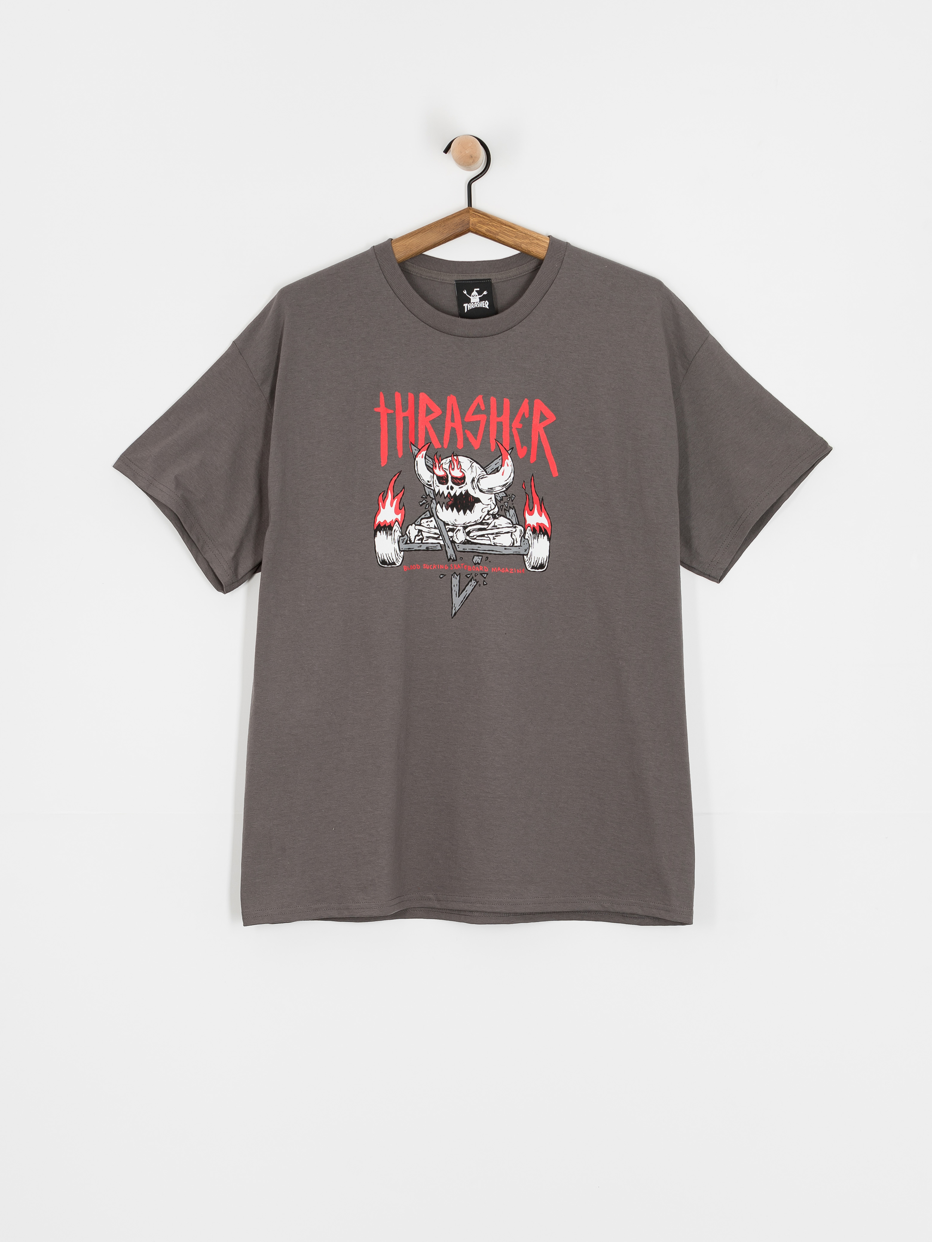 Thrasher X Toy Machine Monster Gram T-shirt - grey (charcoal)