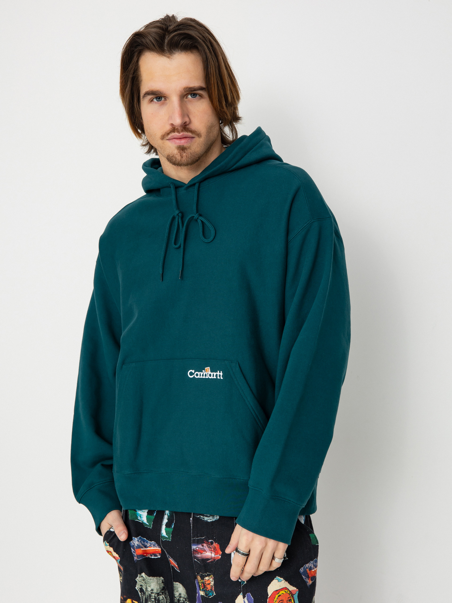 Carhartt WIP Label Script HD Hoodie - green (malachite)