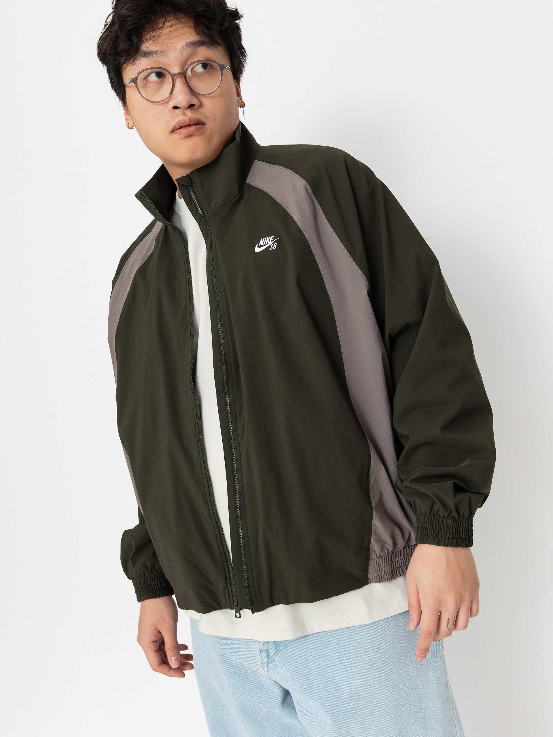Nike SB Df Fz Wvn Jacket - green (sequoia/cave stone/white)