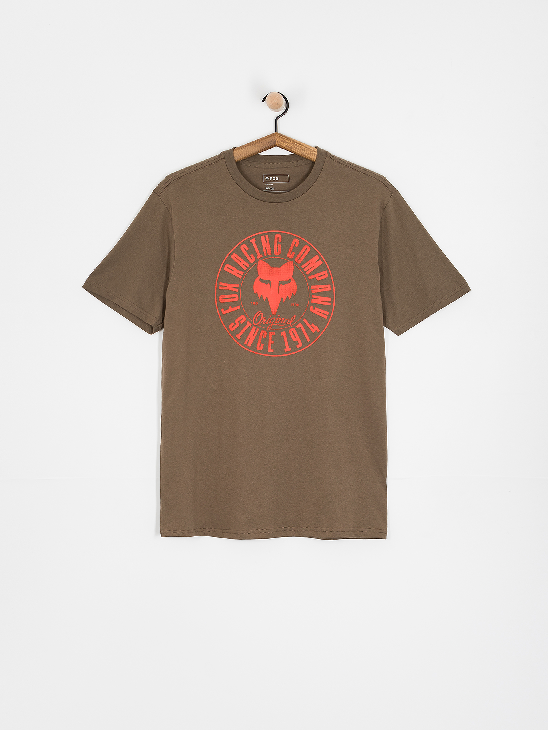 Fox Emblem T-Shirt - brown (military)