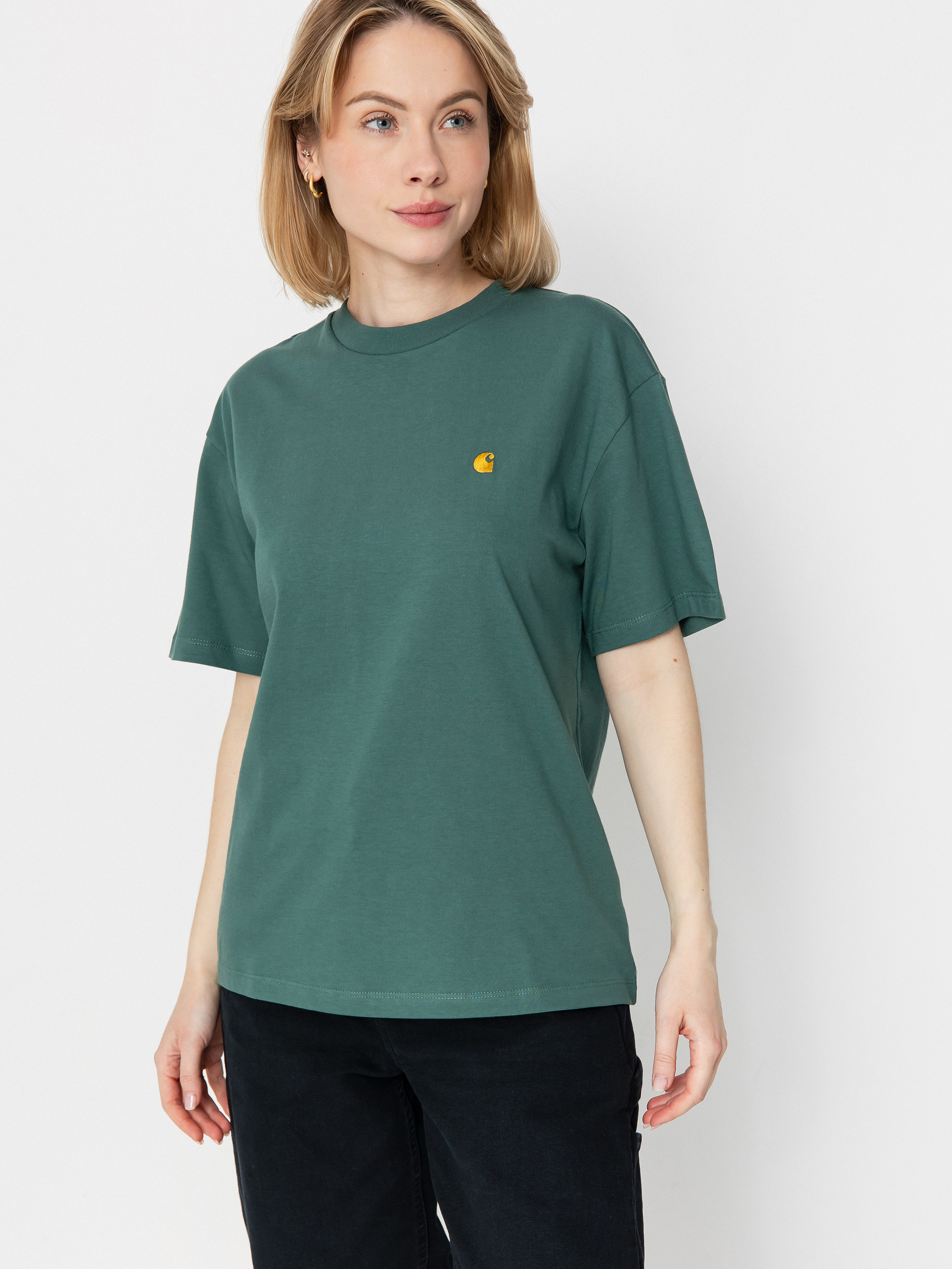 Carhartt WIP Chase Wmn T-Shirt - green (silver pine/gold)