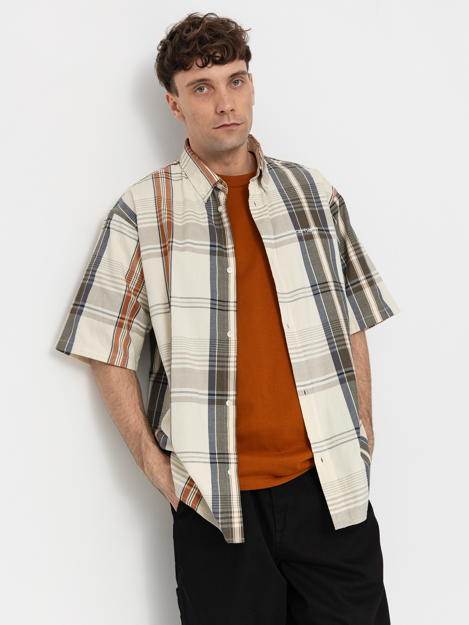 Carhartt WIP Roslin Shirt - white (roslin check/natural/wax)