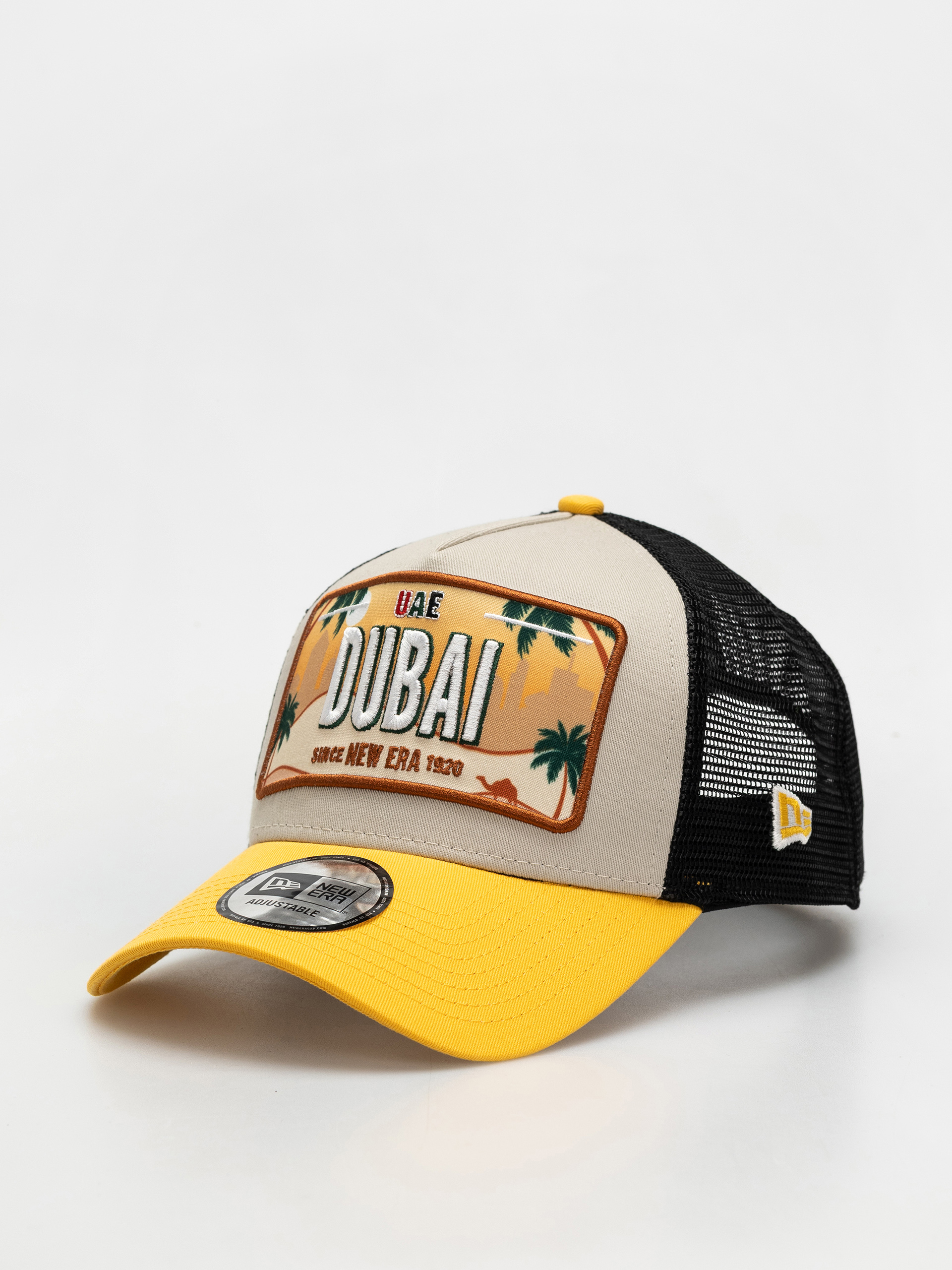 New Era Cap License Plate Trucker - yellow, black (light beige)