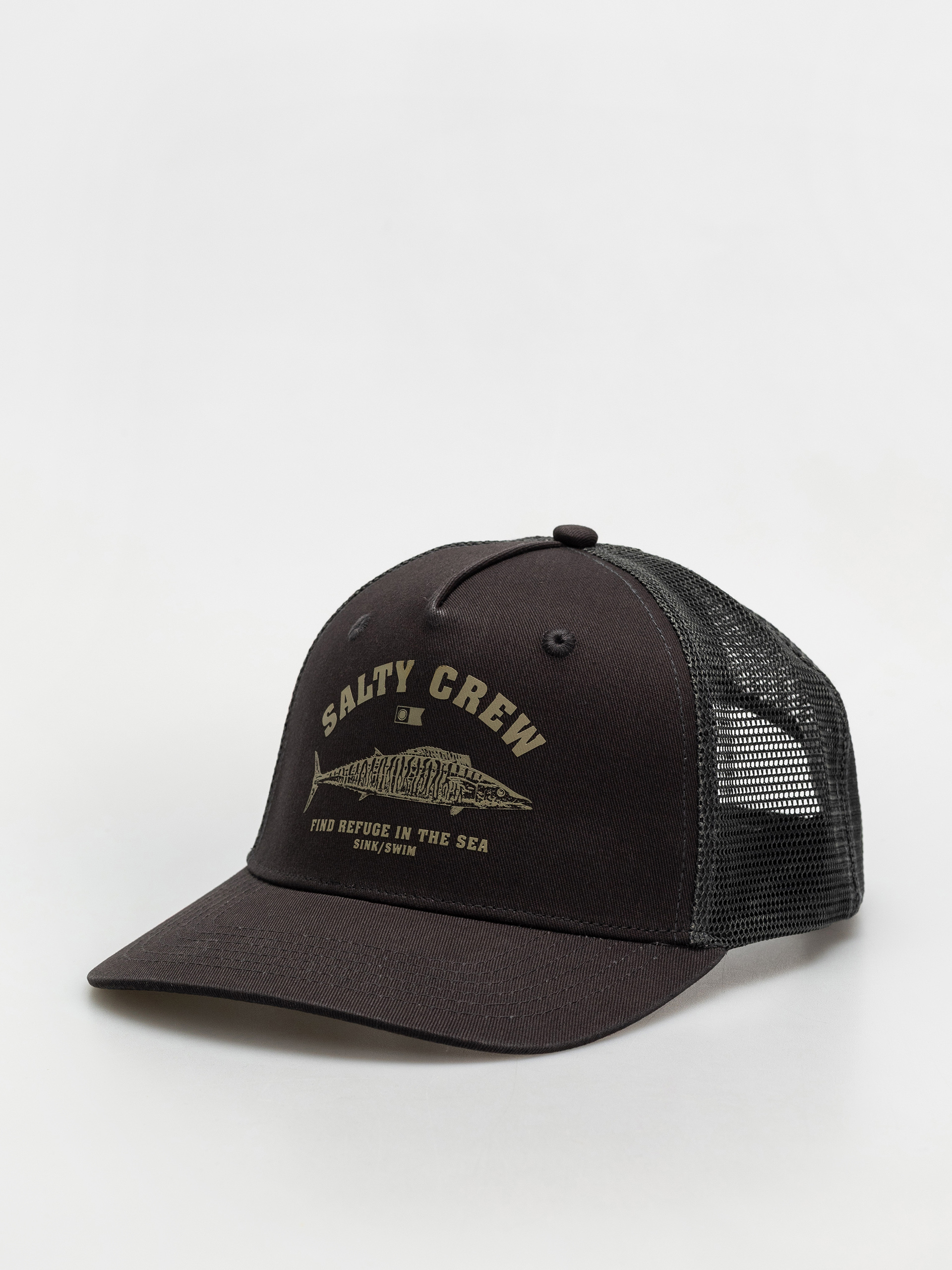 Salty Crew Wahoo Stamp Retro Trucker Cap - black (charcoal)