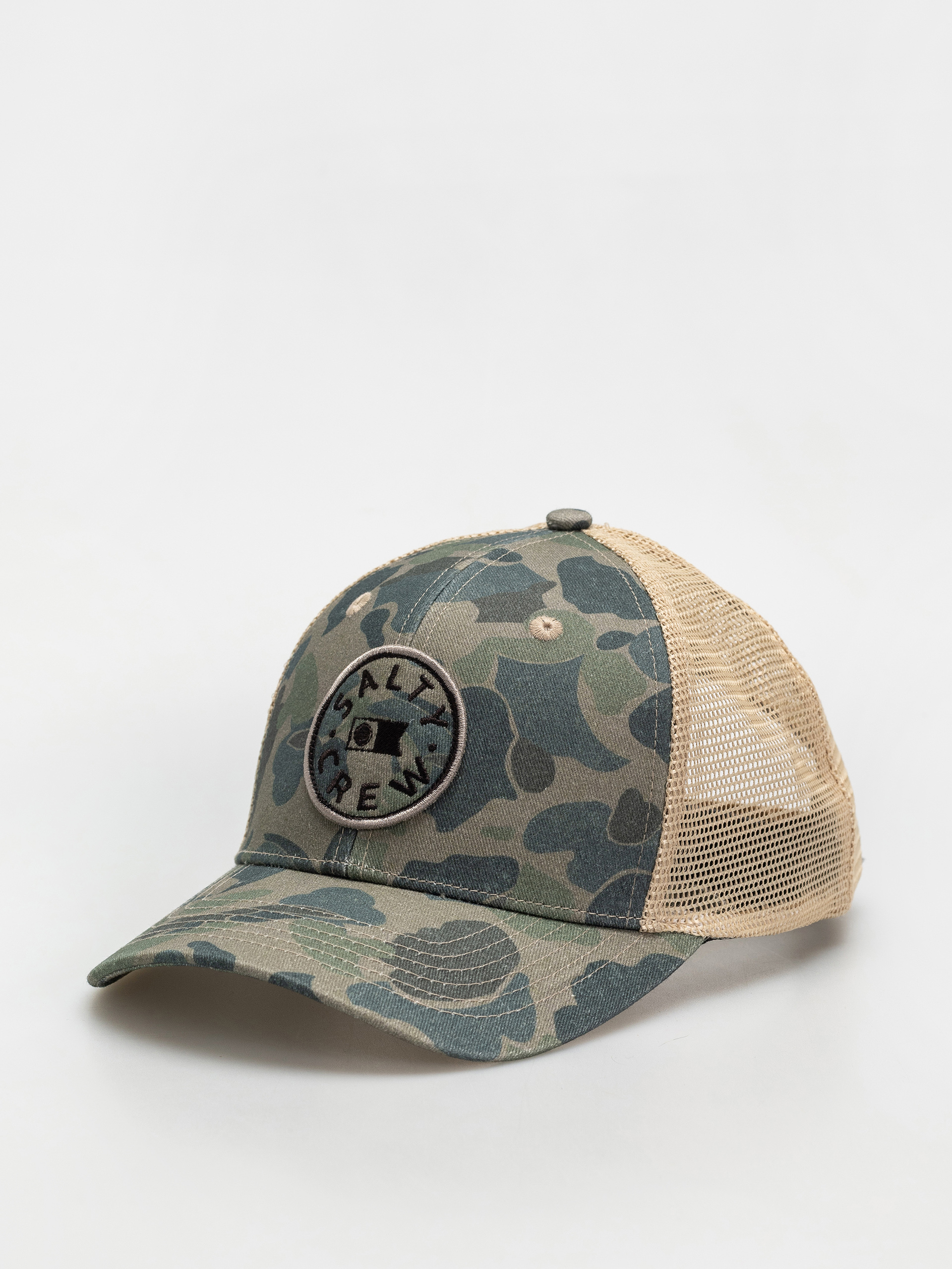 Salty Crew Watermark Retro Trucker Cap - camo (sand camo)