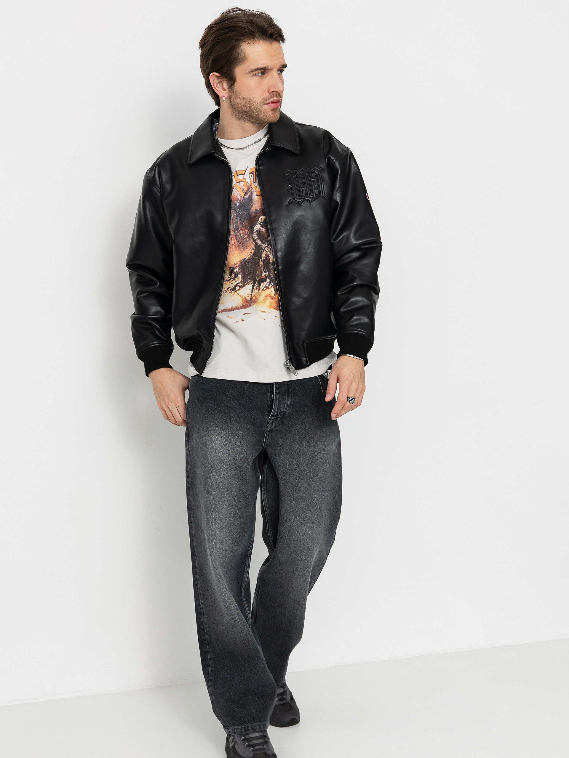 Wasted Paris Kingdom Curve Varsity Jacket - black (black)