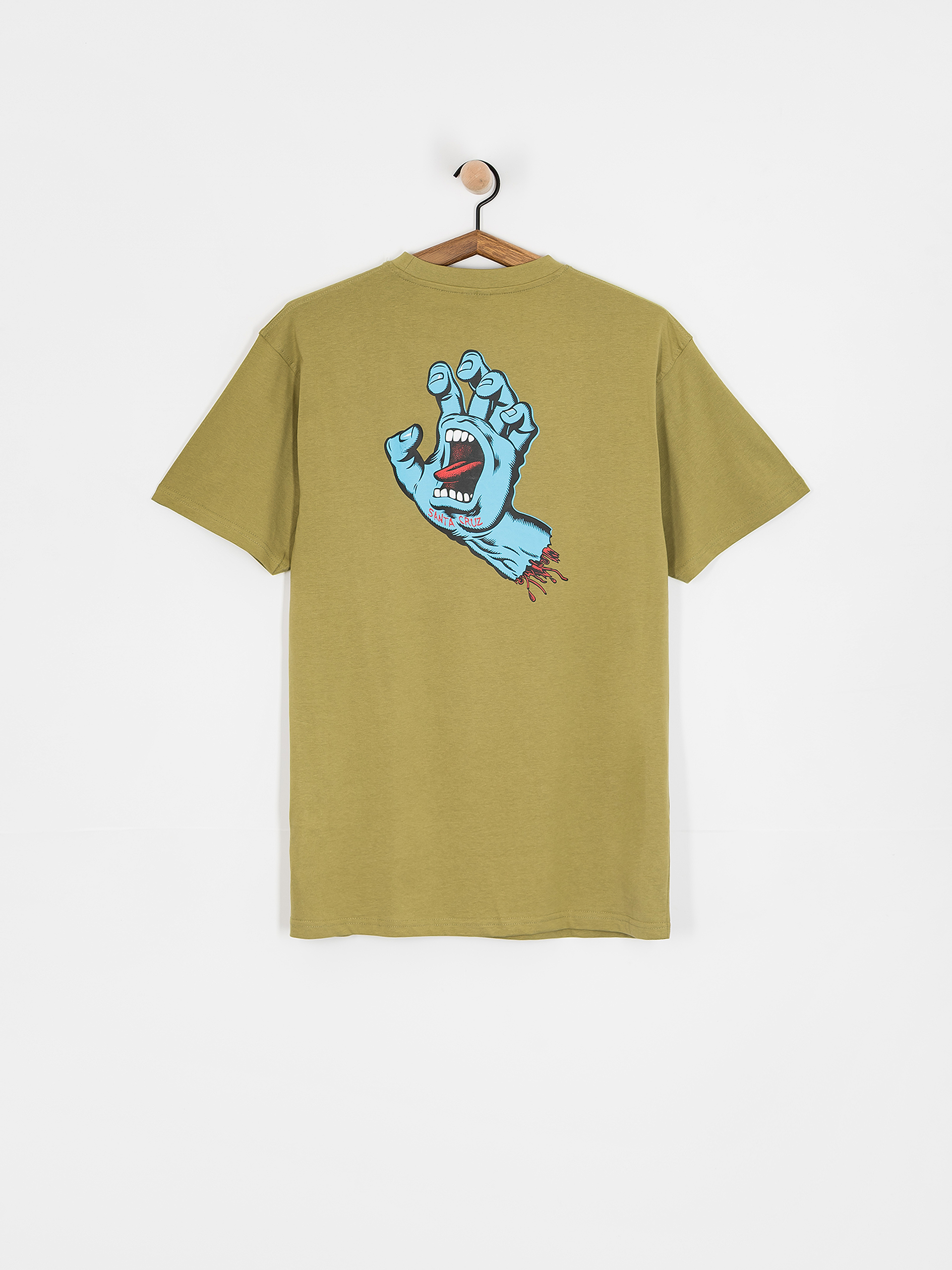 Santa Cruz T-Shirt Screaming Hand Chest - green (iguana)
