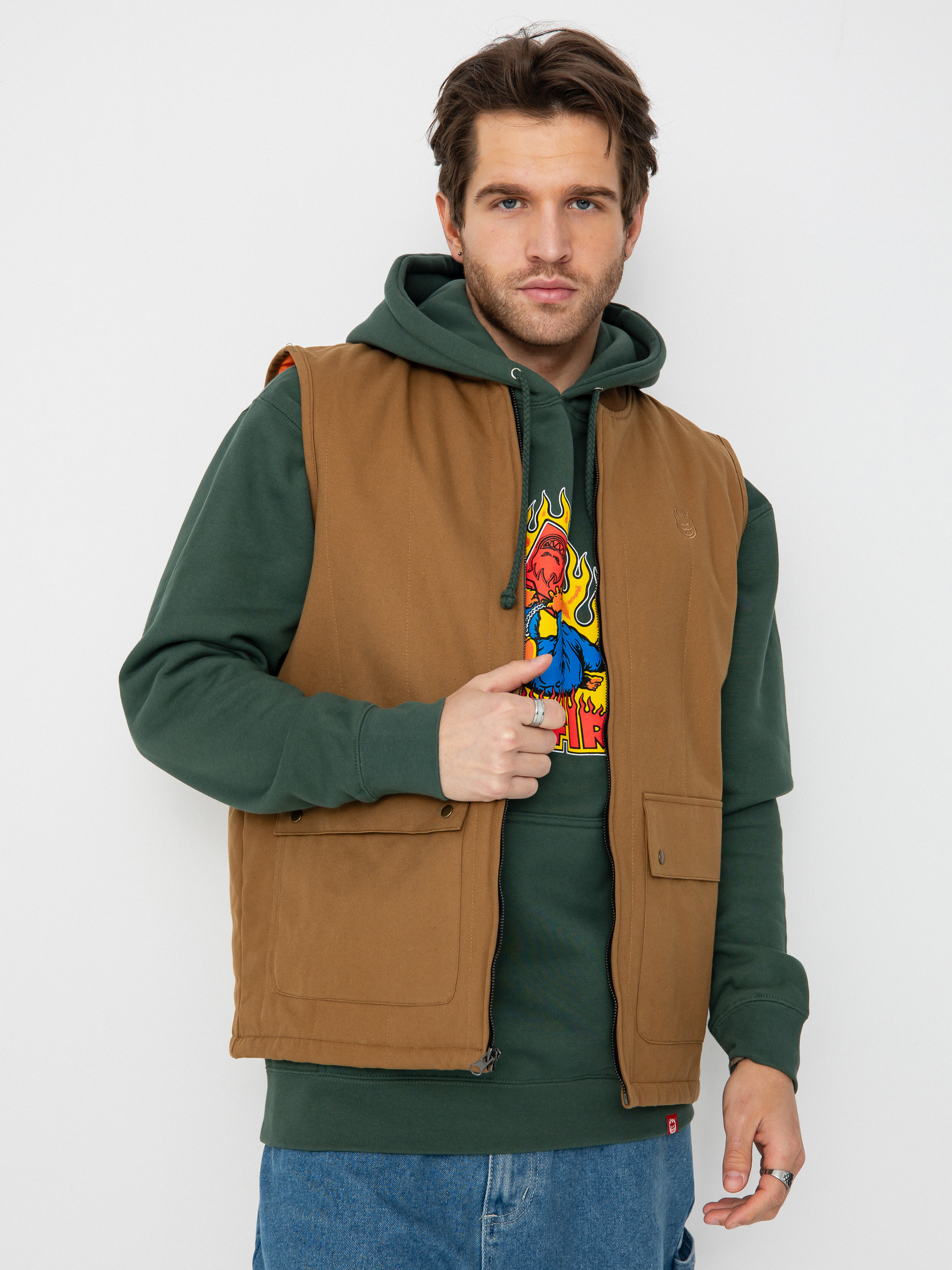 Spitfire Demonseed HD Hoodie - green (alpine green/multi color print)