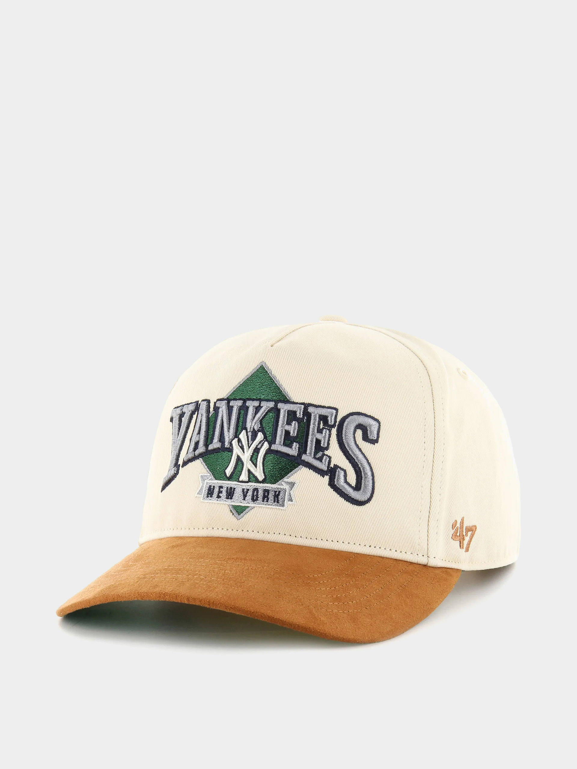 47 Brand Cap MLB New York Yankees The Diamond - white, brown (natural)