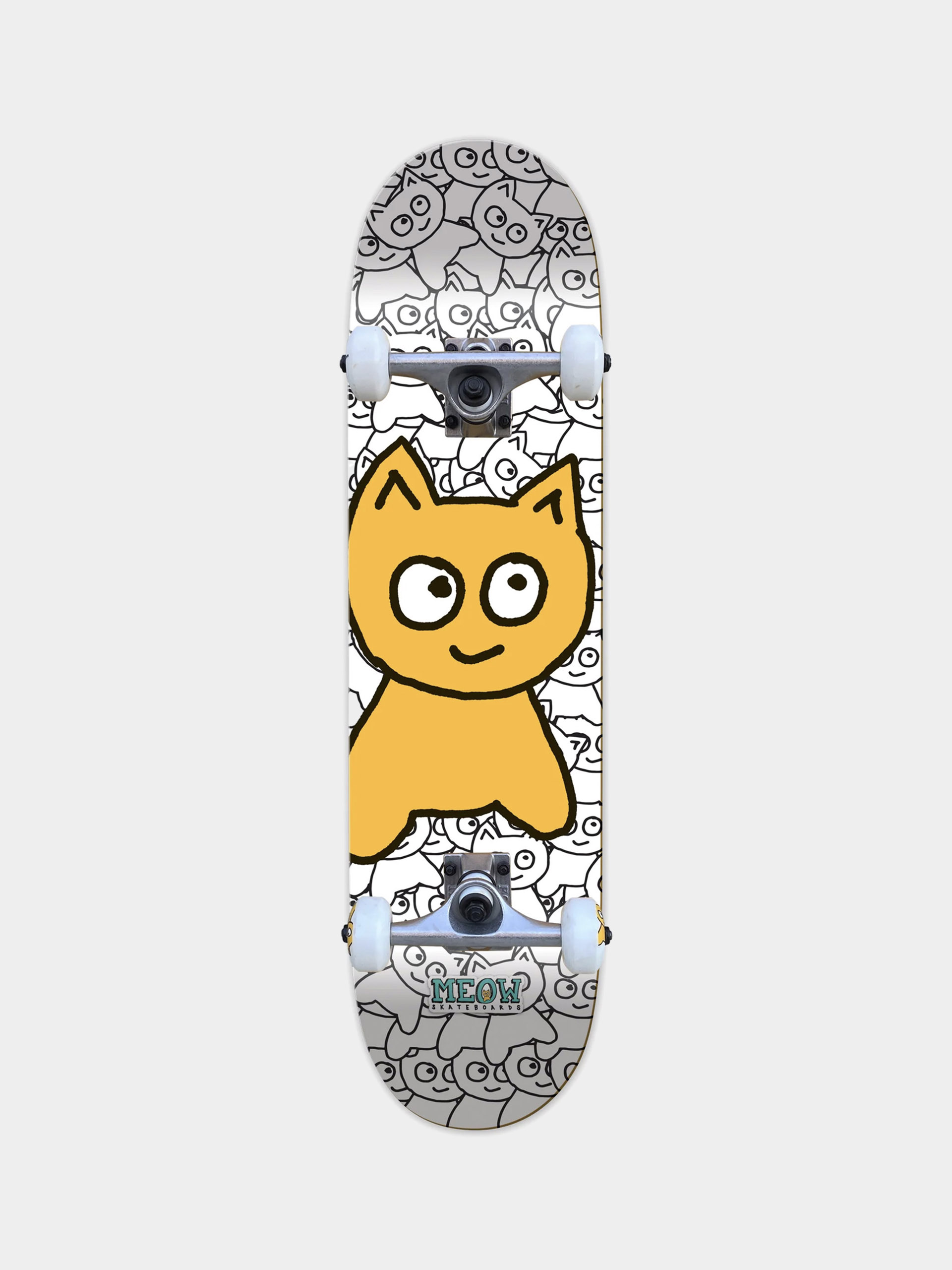 Meow Skateboards Skateboard Big Cat Sticker Pile - white (white)