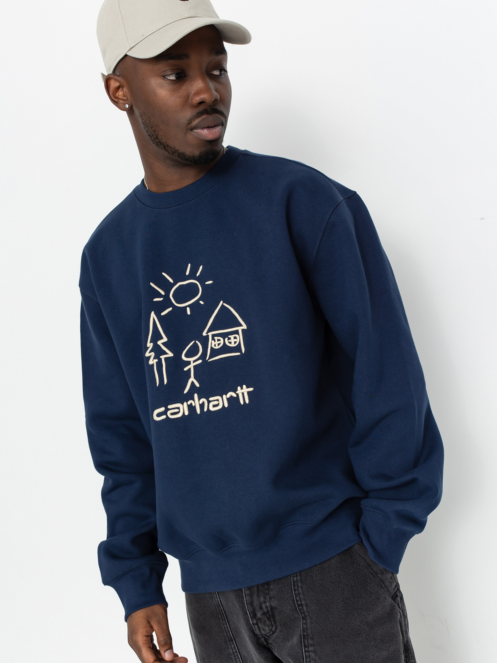 Carhartt WIP Masterpiece Sweatshirt - navy blue (air force blue/dusty h brown)