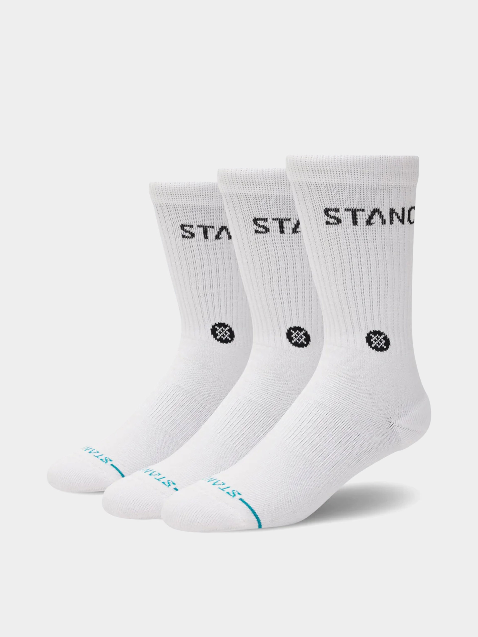 Stance Socks Origin 3 Pack Crew - white (white)