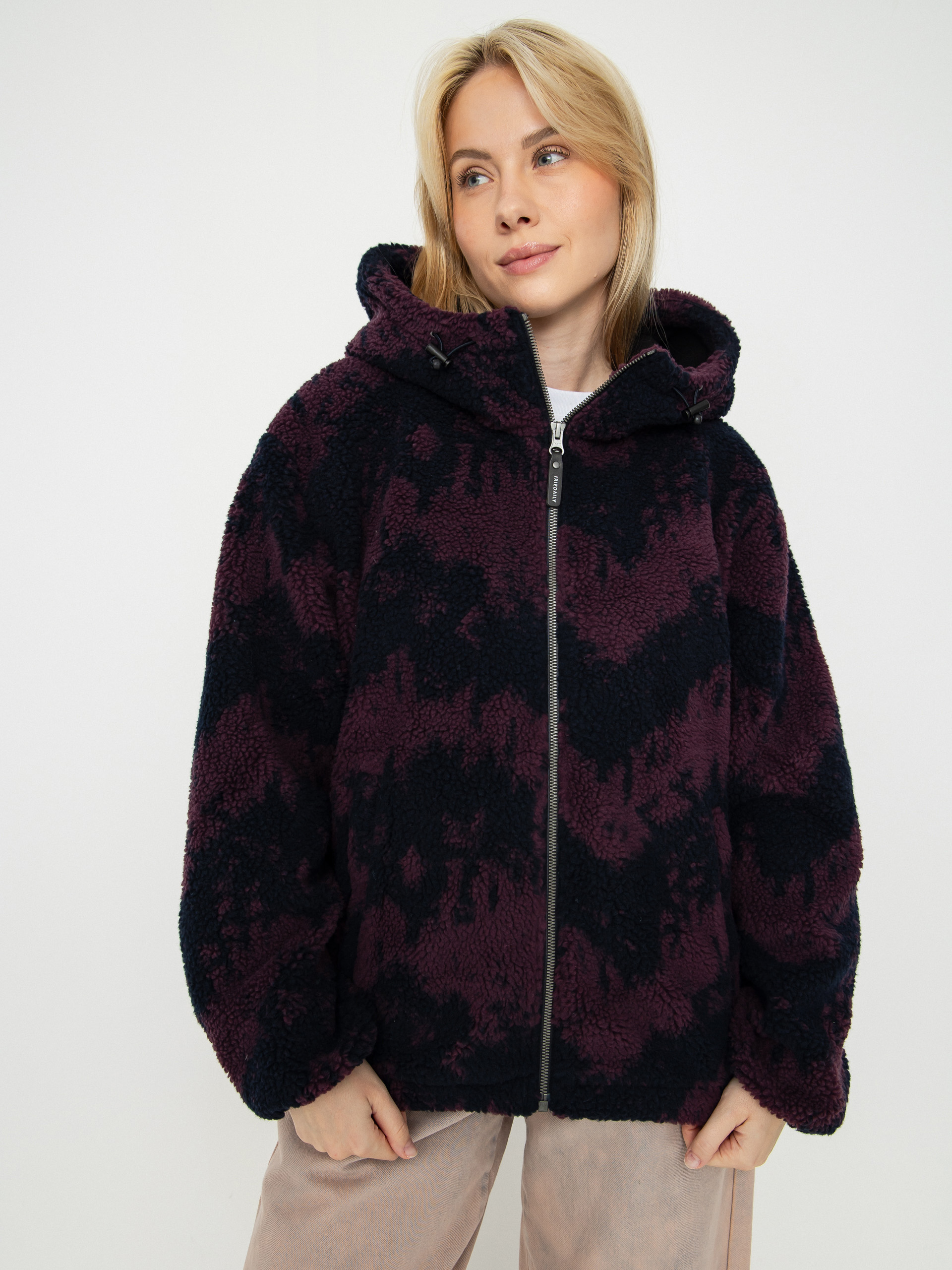 Iriedaily Jacket Pat Teddy Wmn - multicolor (navy red)