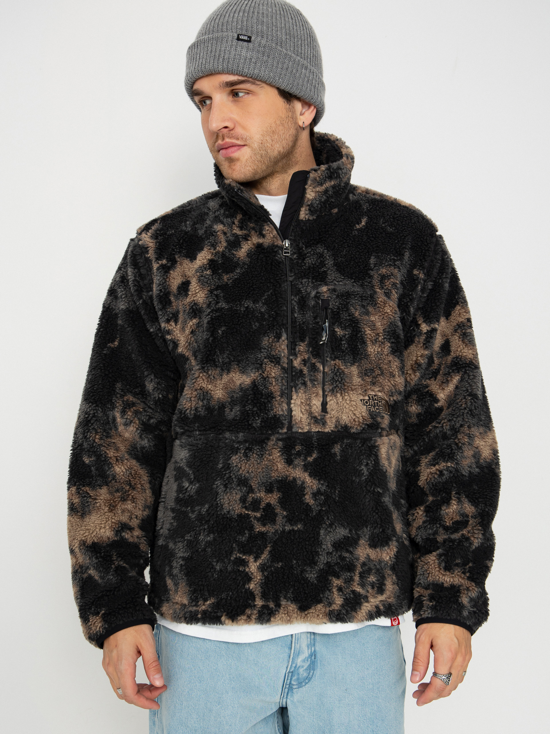 The North Face Extreme Pile 2 Pullover Print Jacket - brown, black (tnf ...