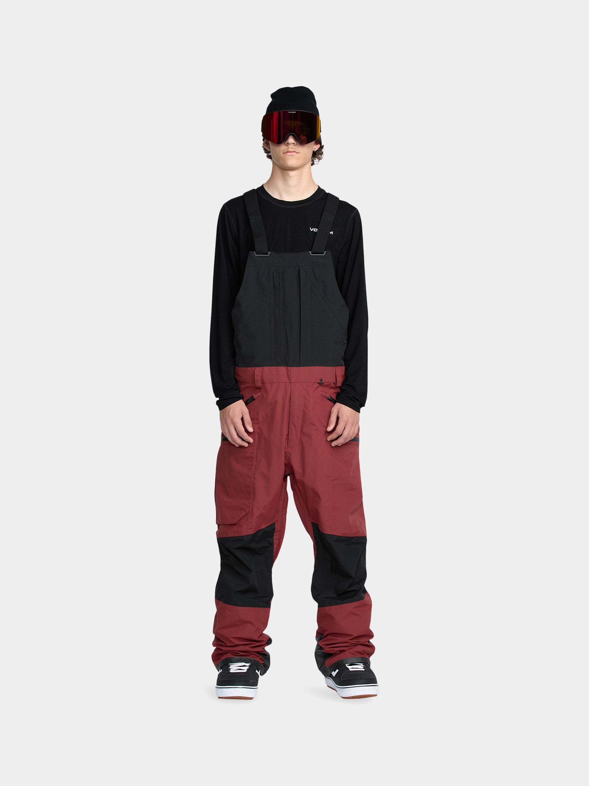 Volcom Snowboard pants Rain Gore Tex Bib Overall - red (burnt red)