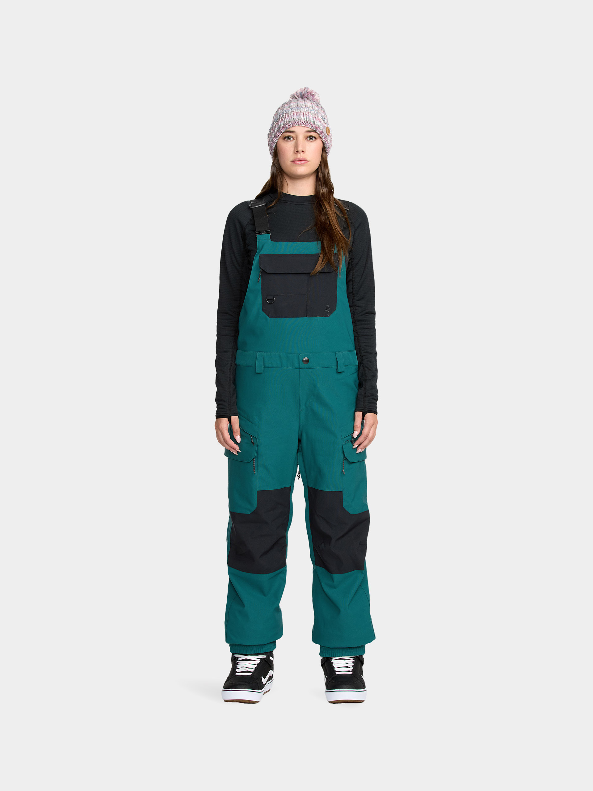 Volcom Snowboard pants Creston 3D Stretch Bib Overall Wmn - green ...