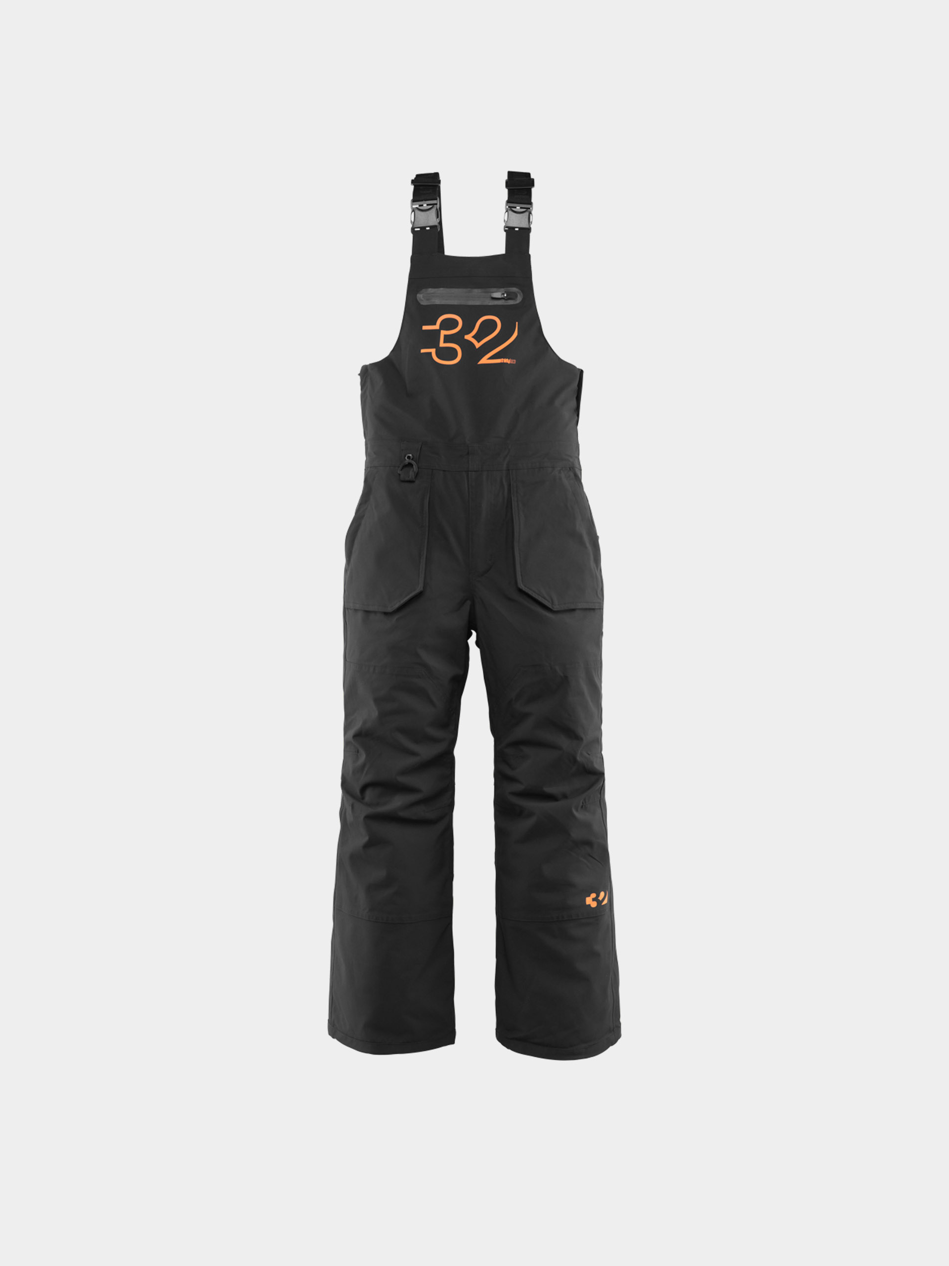 ThirtyTwo Snowboard pants Youth Basement Bib JR - black (black/orange)
