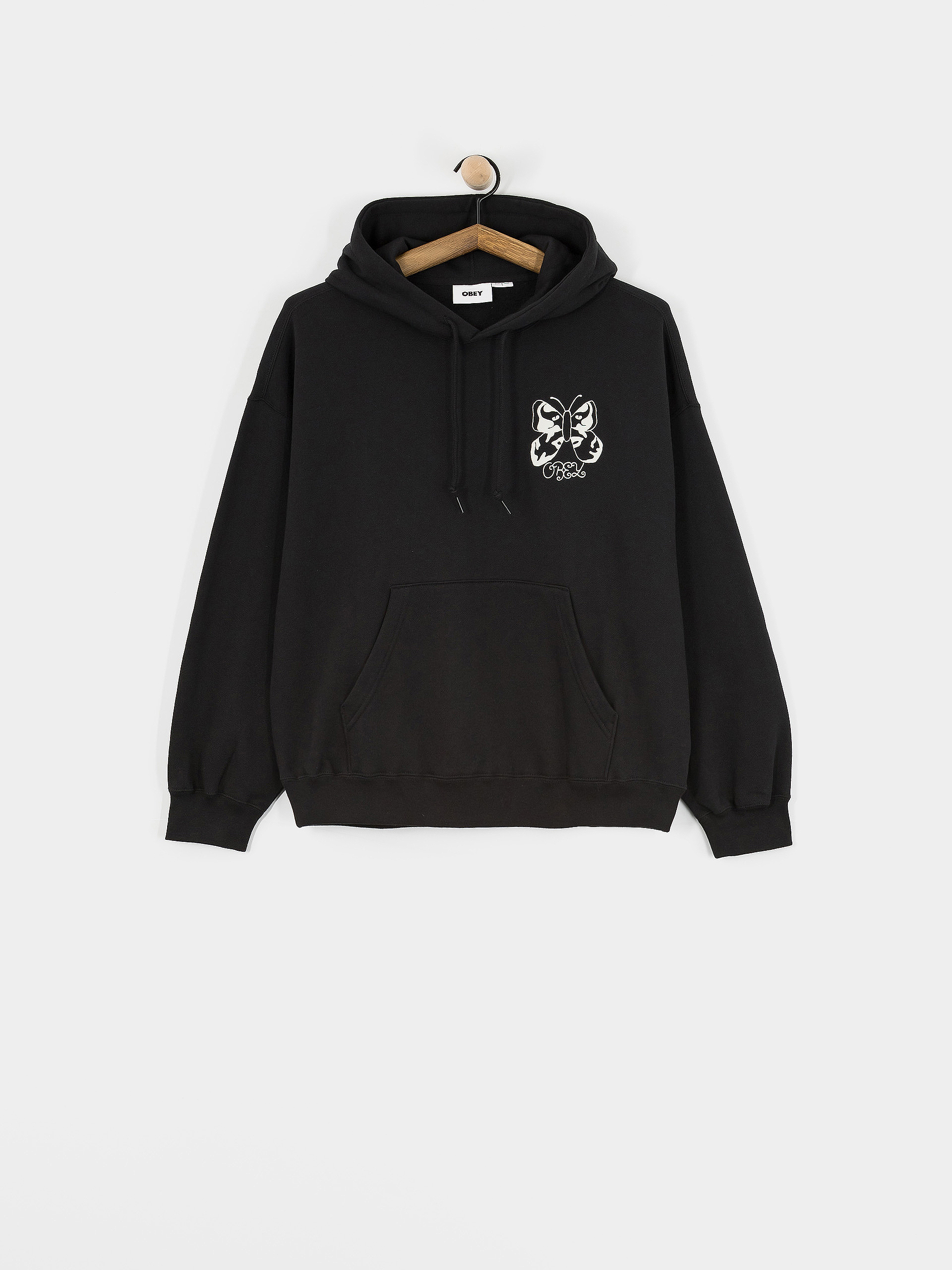 OBEY Hoodie Butterfly Baggy Relaxed HD Wmn - black (digital black)