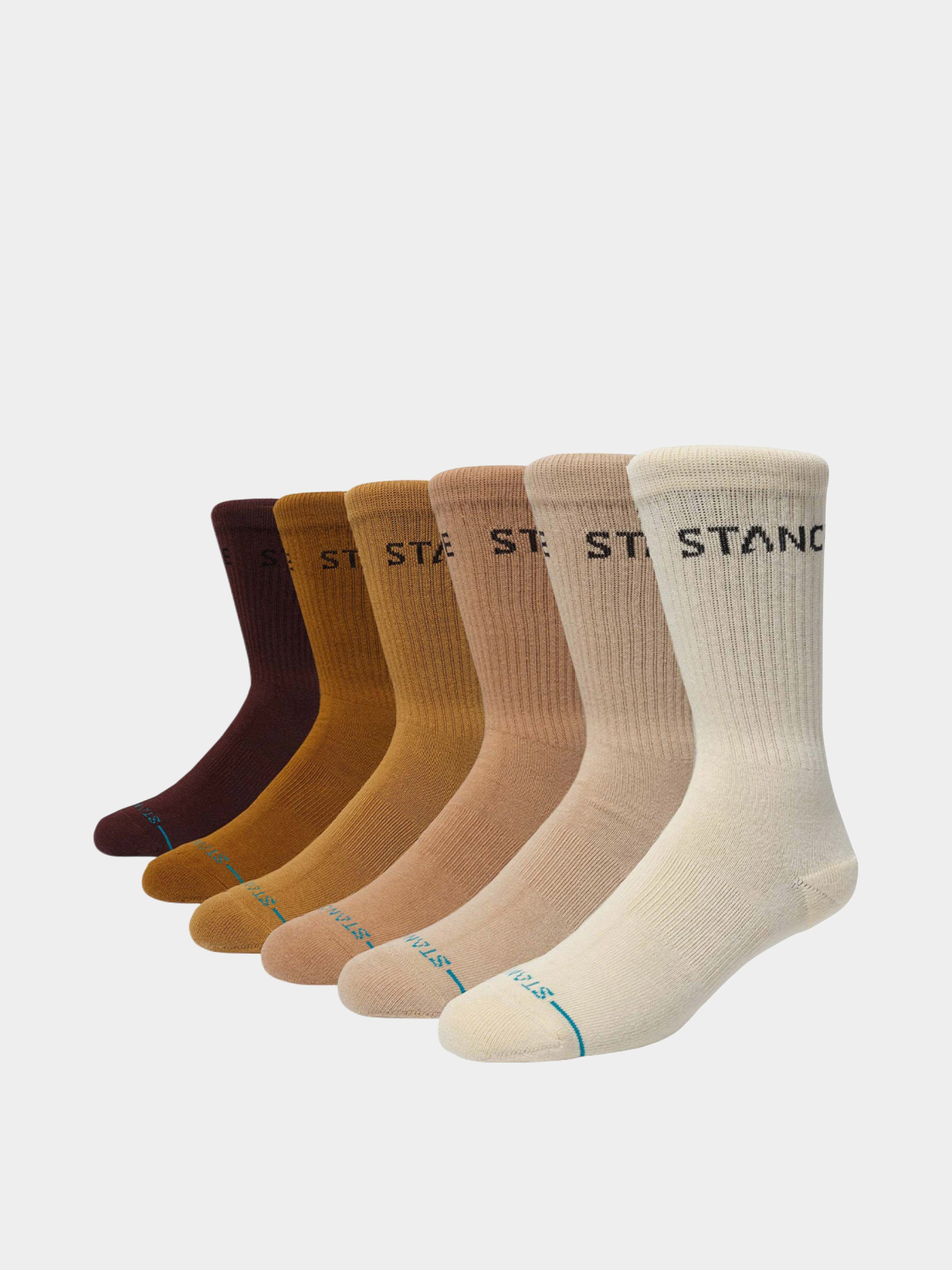 Stance Socks Origin 6 Pack Crew - (cream)