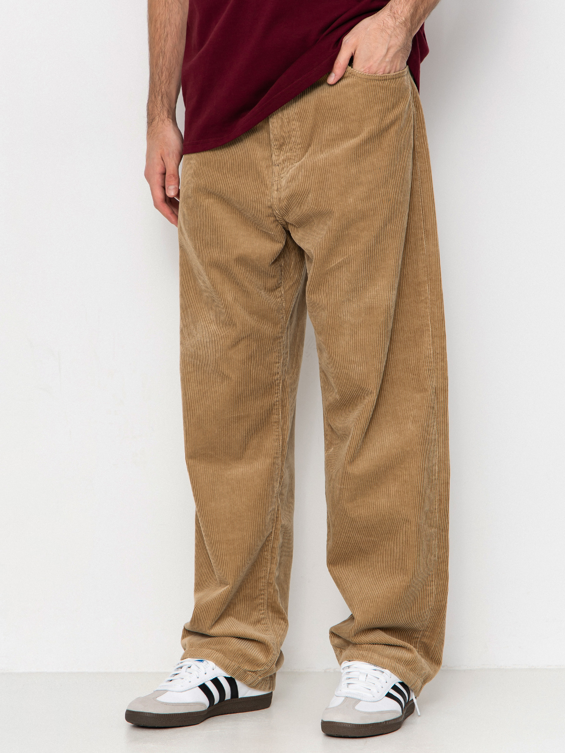 Carhartt WIP Pants Landon - brown, beige (leather/rinsed)