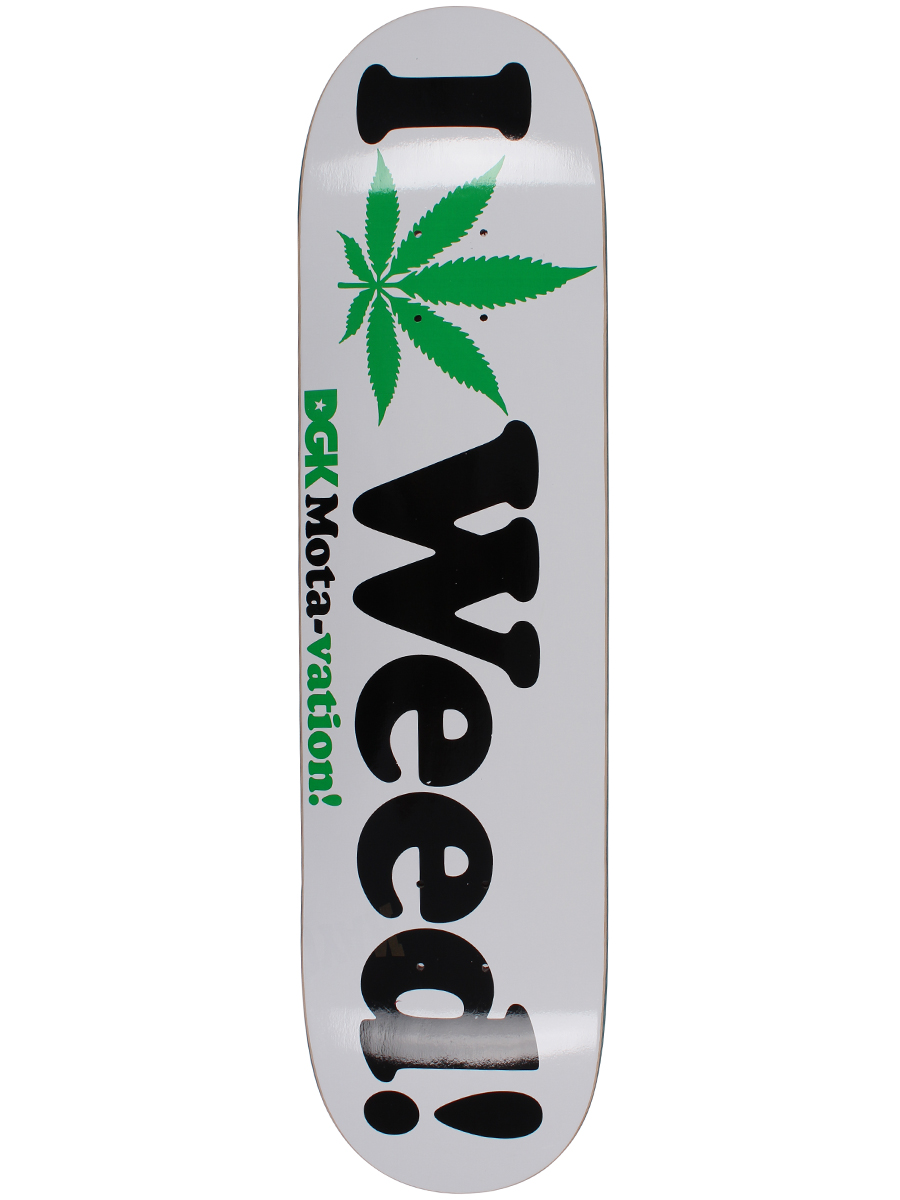 DGK I Love Weed White Deck 7.67"