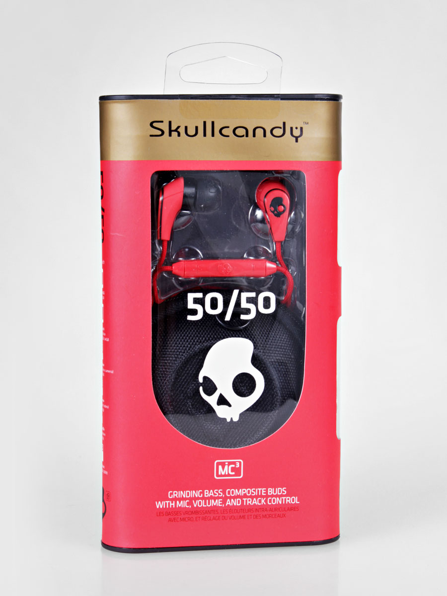 SkullCandy Headphones 50/50 Mic - red (red)