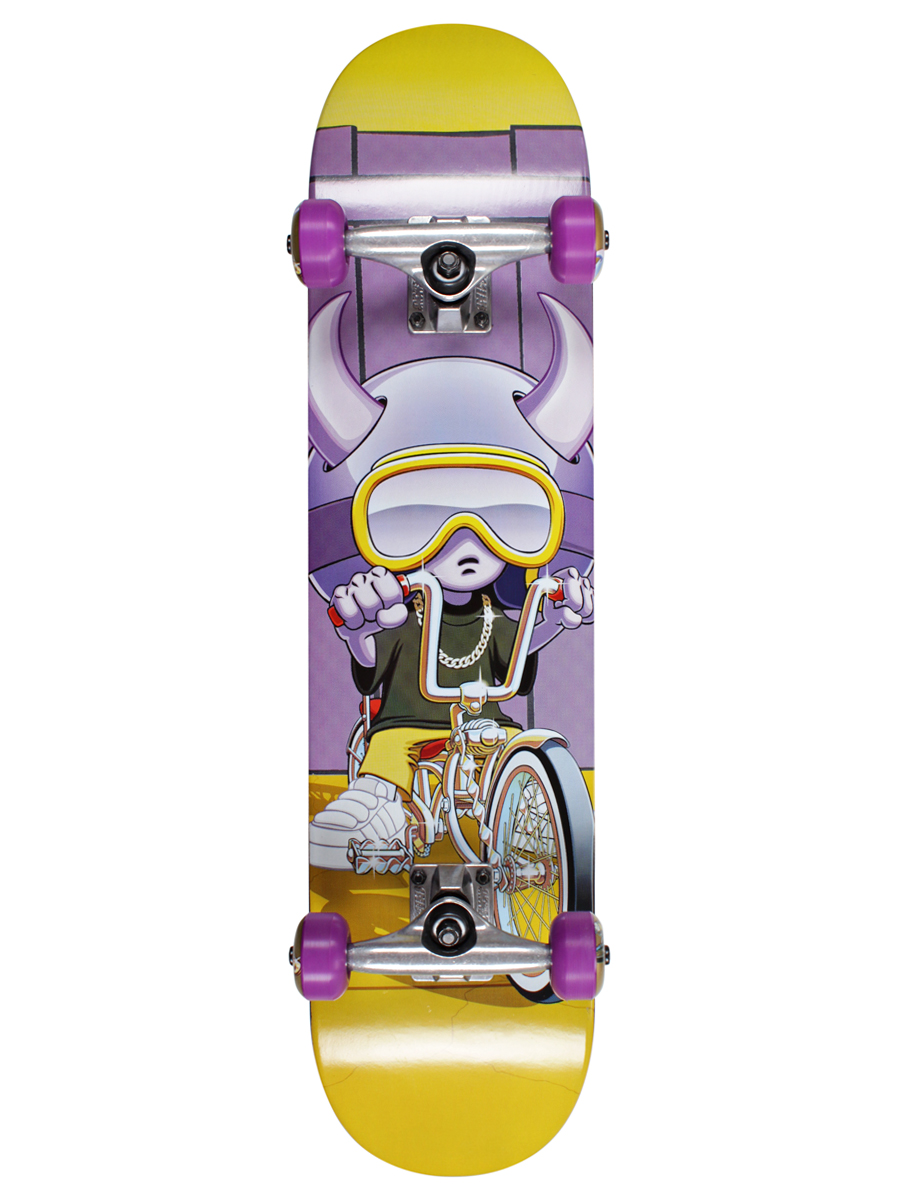 Speed Demons Skateboard Lowrider Complete 7.4'' - violet (gld/pur)