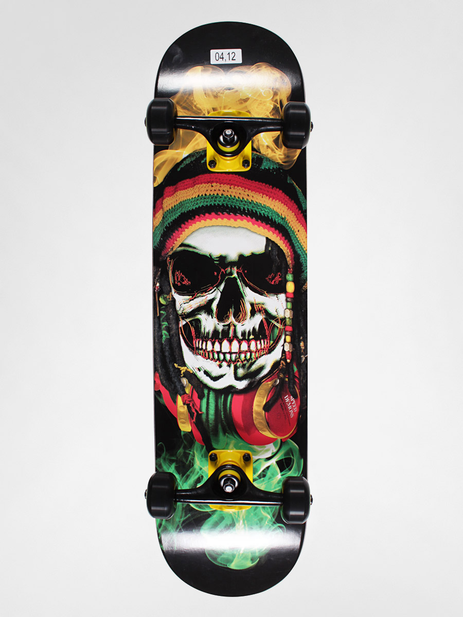 Speed Demons Skateboard Rasta Skull Mob Complete 7.7'' - multicolor ...