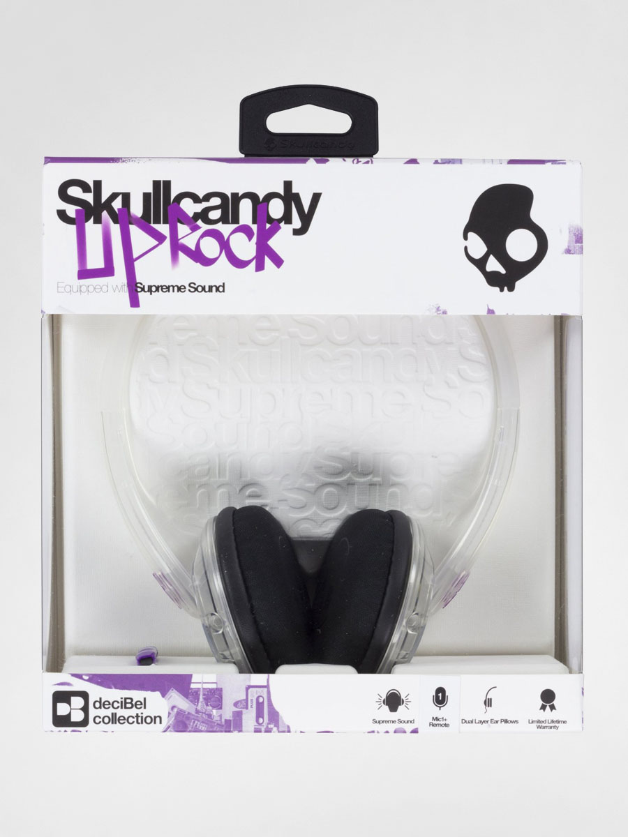 Skullcandy Headphones Uprock On Ear W Mic - transparent (clear/purple ...