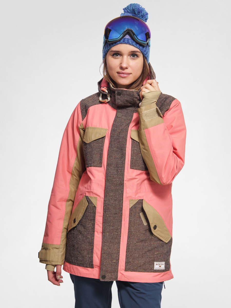 Burton Snowboard jacket WB PRESTIGE Wmn - pink (coraline coloblock)