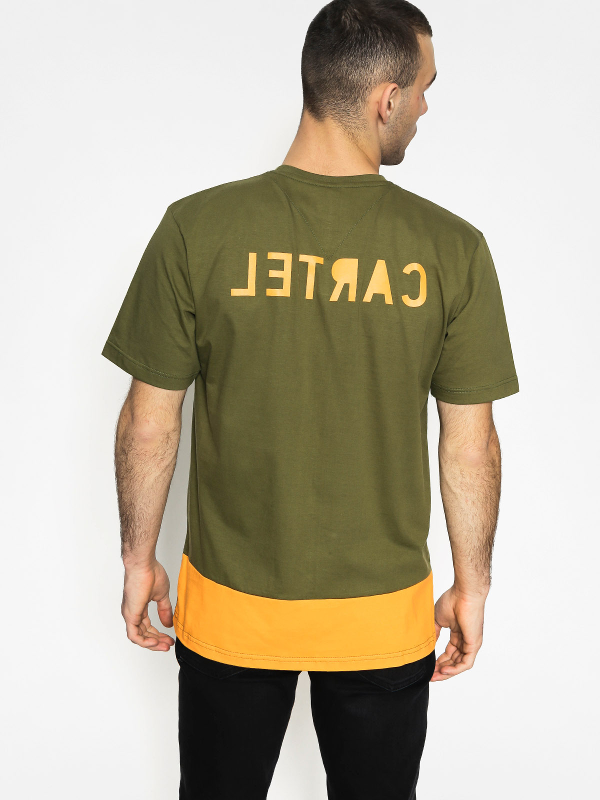 Backyard Cartel T-shirt Court (olive/orange)