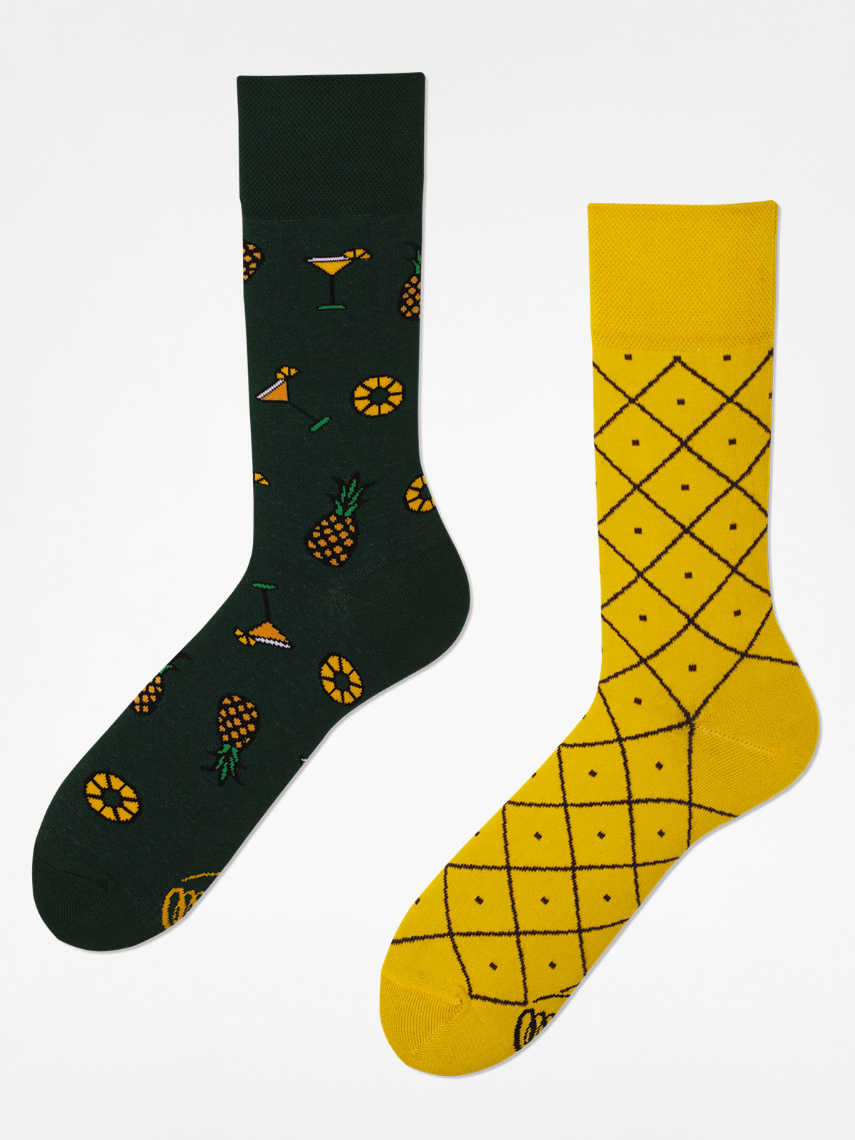 Many Mornings Socks Pineapples (yellow/green)