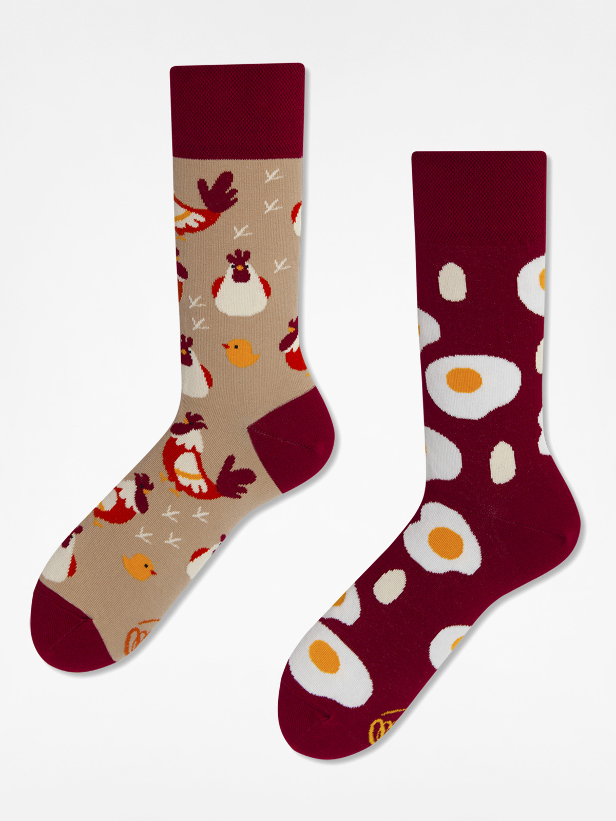 Many Mornings Socks Egg And Chicken - multicolor (red/sand)