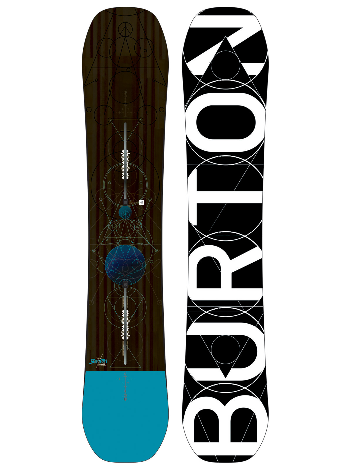 Burton Snowboard Custom Flying V - black (blue)