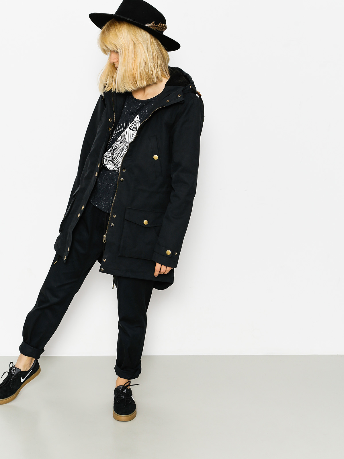 Volcom Jacket Walk On By Parka Wmn - black (blk)