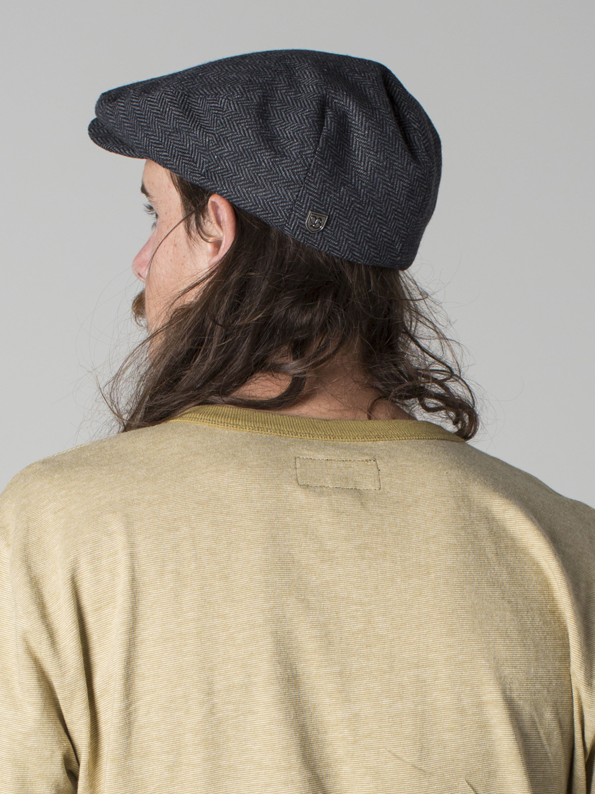 Brixton Flat cap Hooligan Snap ZD (grey/black)