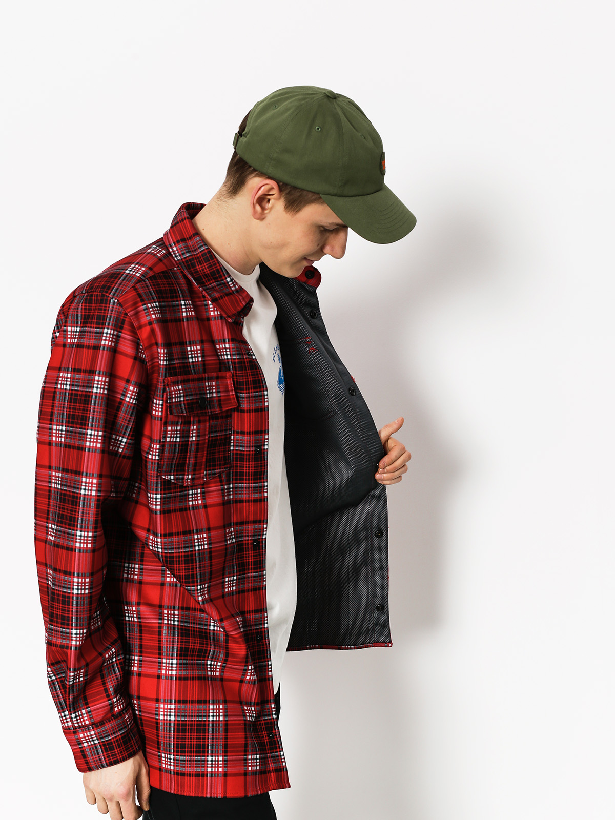 Volcom Snowboard Jacke Drip Bonded Flannel (red)