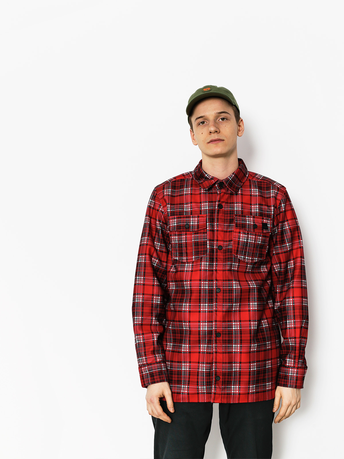 Volcom Snowboard Jacke Drip Bonded Flannel (red)