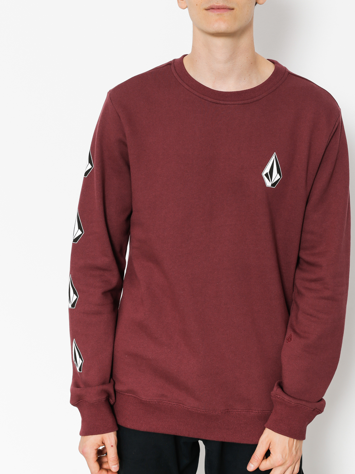 Volcom Sweatshirt Supply Stone Crew - burgundy (cms)