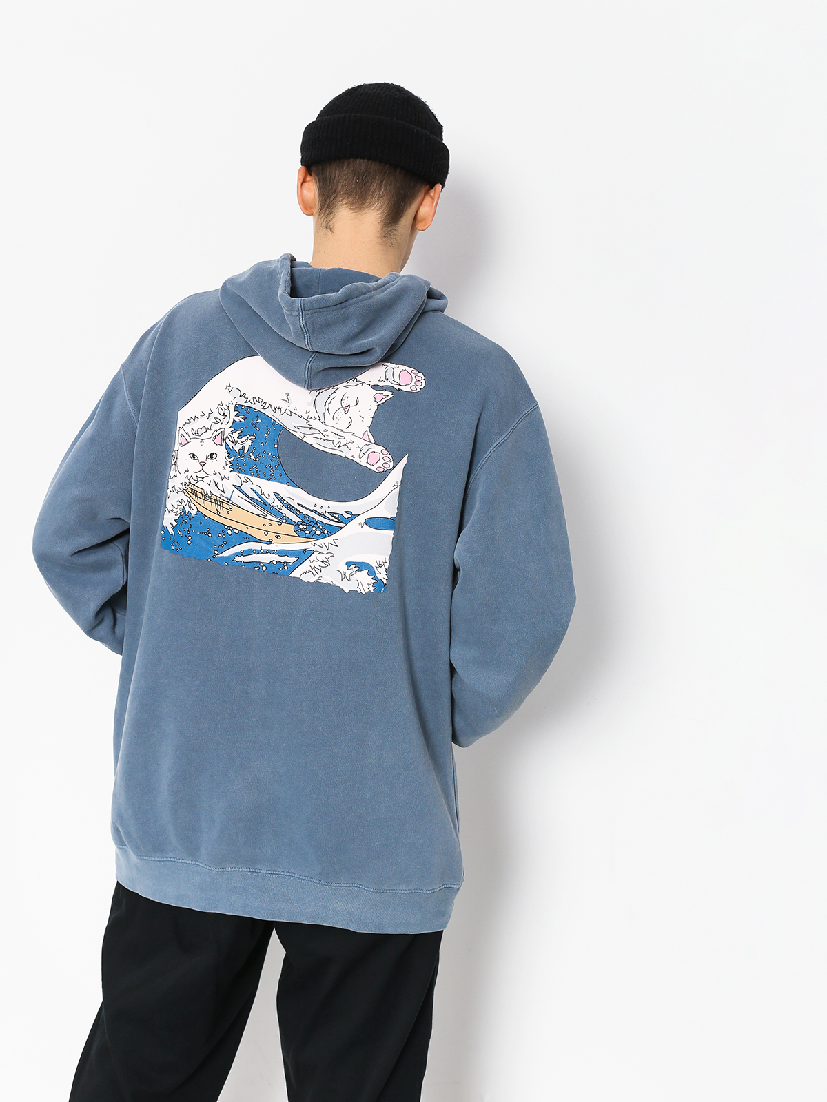 RipNDip Great Wave Of Nerm HD Hoodie - blue (baby blue)