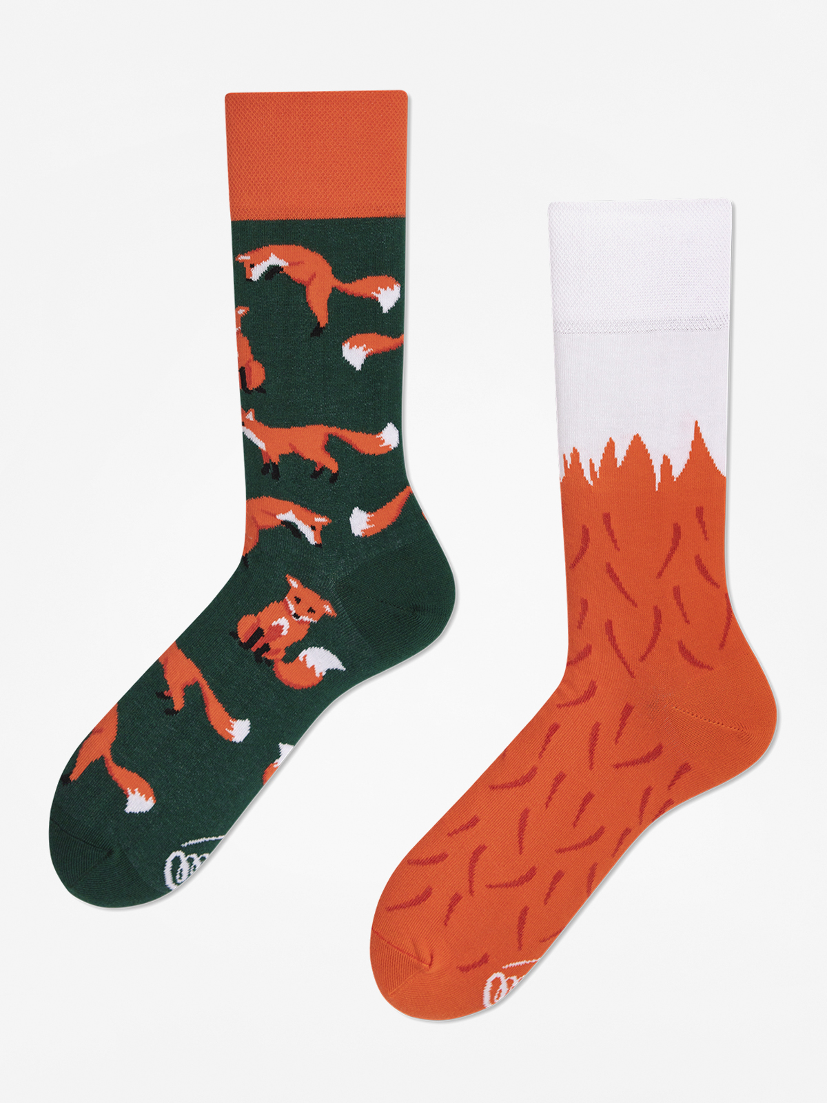 Many Mornings The Red Fox Socks - multicolor (green/orange)